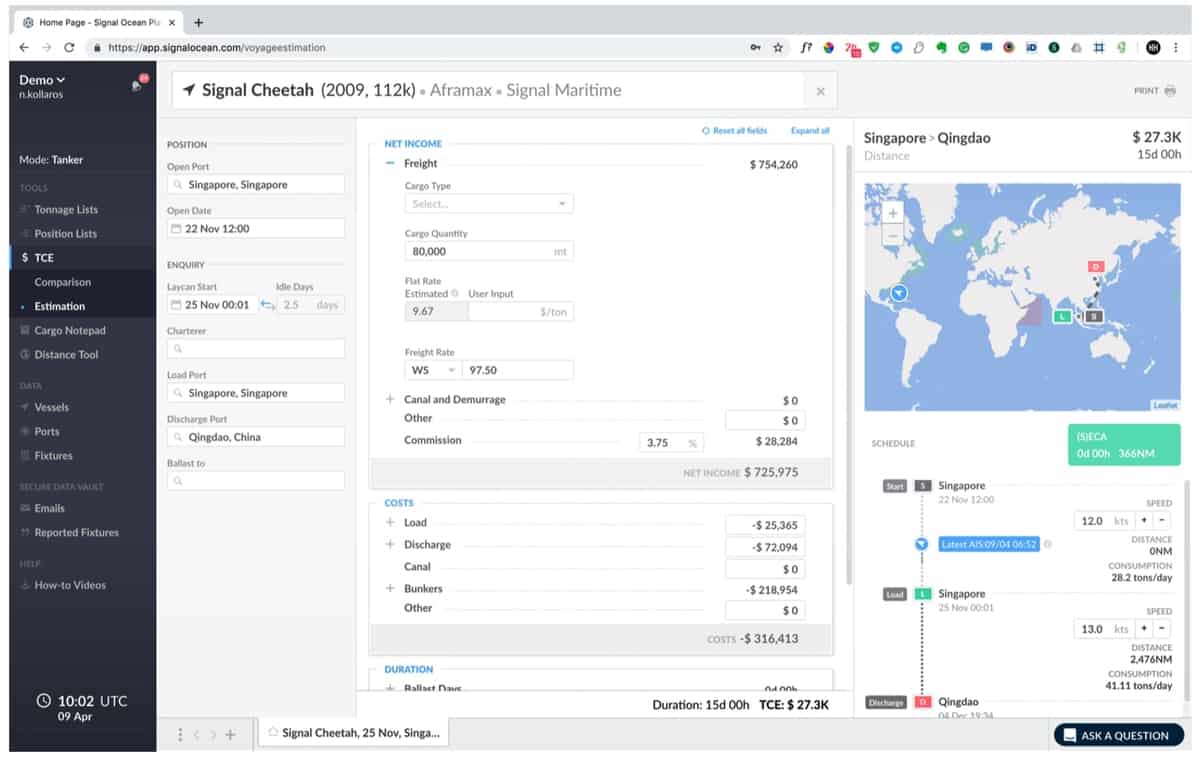How Signal Ocean’s software is transforming ship chartering