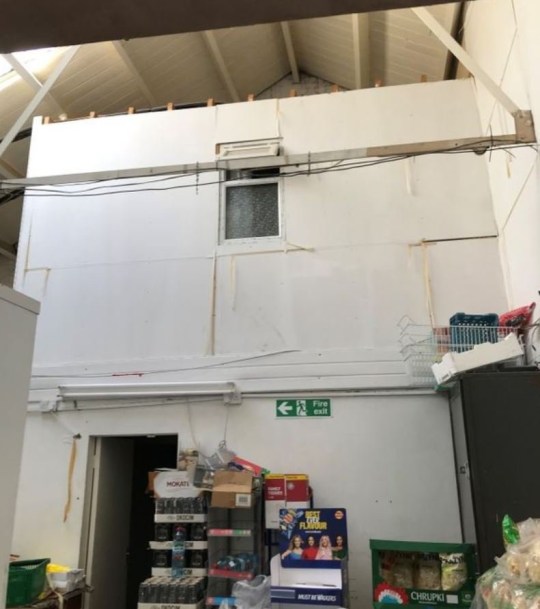 Cramped 'studio flat' inside shop warehouse where nine people lived